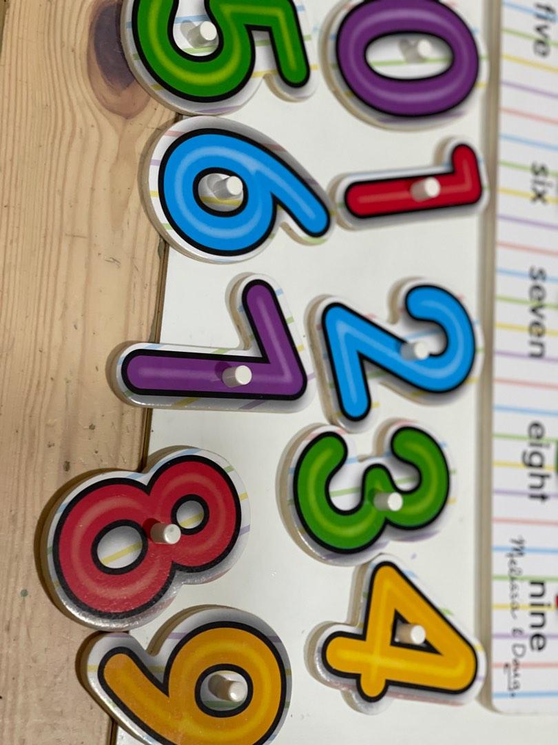 Melissa & Doug See-Inside Numbers Peg Puzzle - 10 Pieces, Hobbies ...