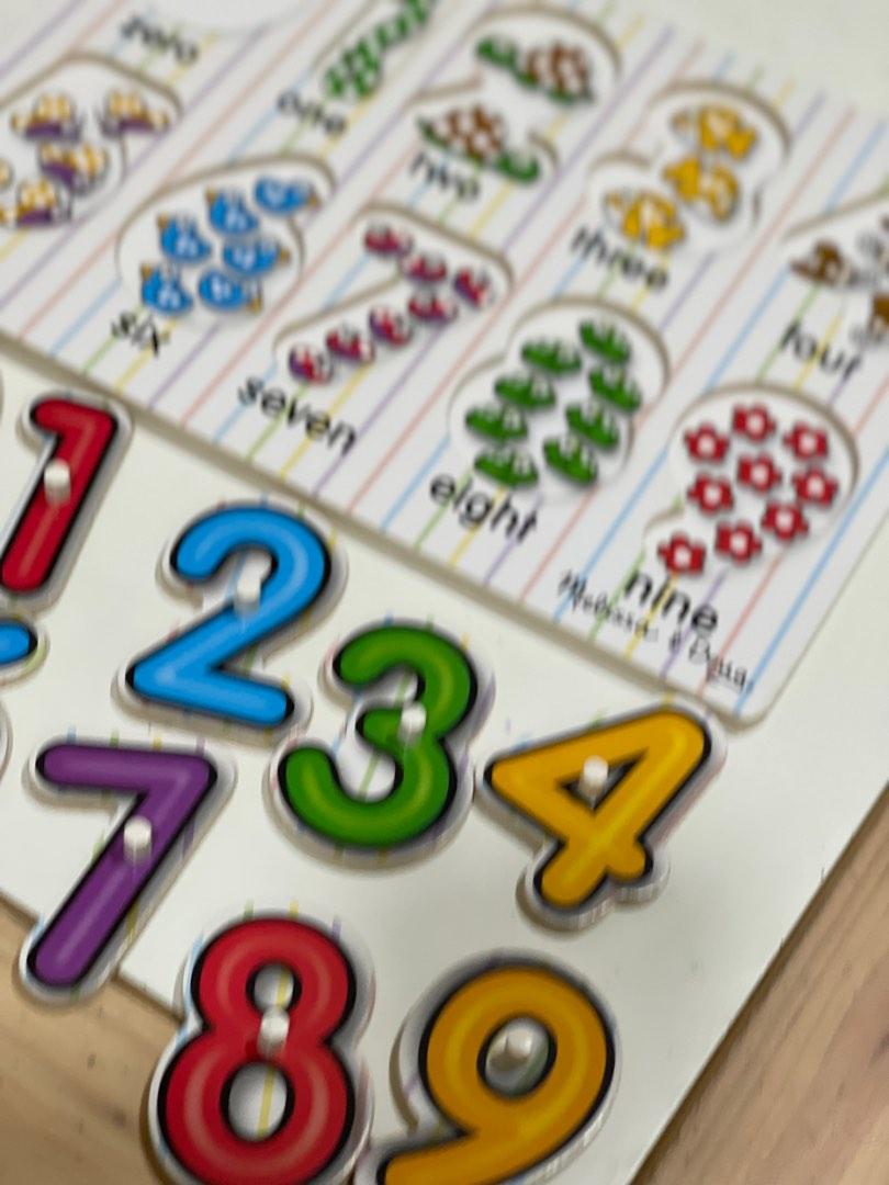 Melissa & Doug See-Inside Numbers Peg Puzzle - 10 Pieces, Hobbies ...