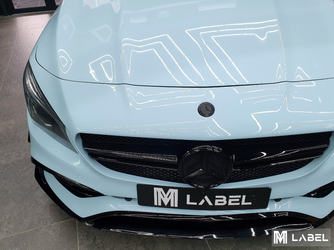 Mercedes Benz CLA 180 Full Vinyl Wrap - PET Gulf Blue, Car Accessories ...