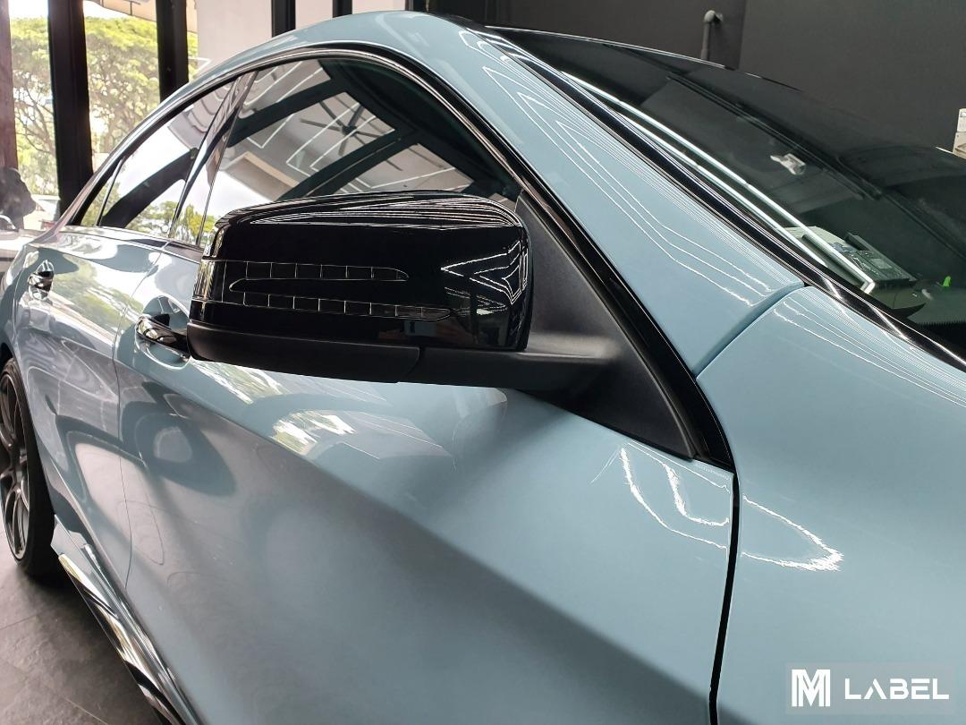 Mercedes Benz CLA 180 Full Vinyl Wrap - PET Gulf Blue, Car Accessories ...