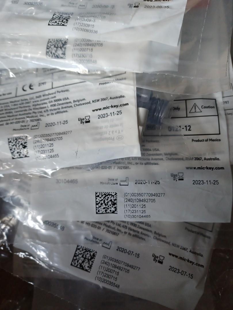 MIC-KEY CONTINUOUS FEED EXTENSION SET (PEG G-TUBE), Health & Nutrition ...