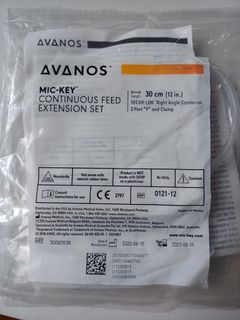 MIC-KEY CONTINUOUS FEED EXTENSION SET (PEG G-TUBE), Health & Nutrition ...