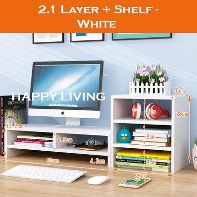 Monitor stand/shelf/dual/keyboard storage, Furniture & Home Living ...
