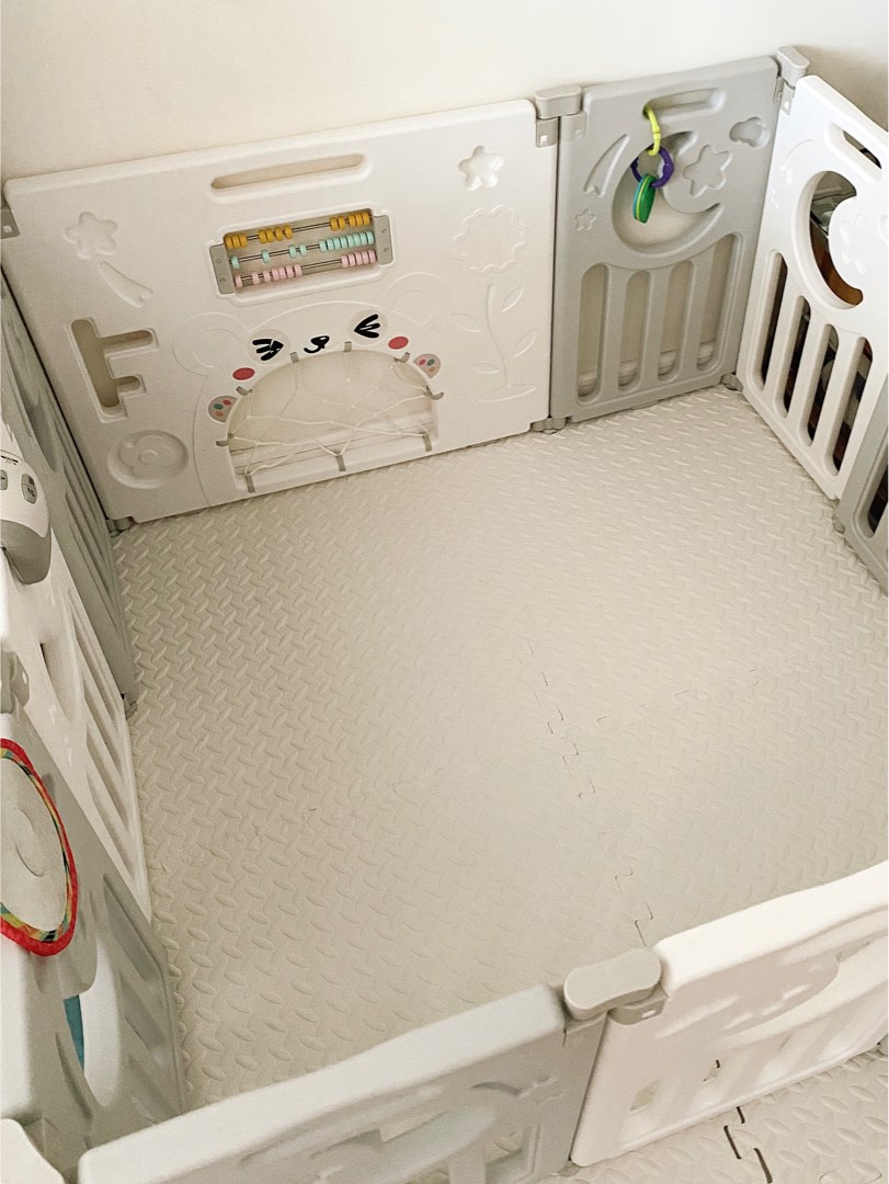 Moon Foldable Playpen (12+1 panel), Babies & Kids, Infant Playtime on ...
