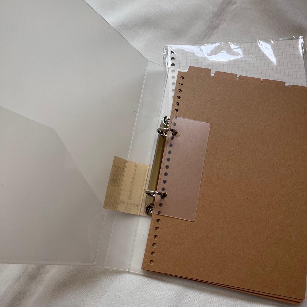 muji b5 frosted binder and grid refills, Hobbies & Toys, Stationary & Craft, Stationery & School ...