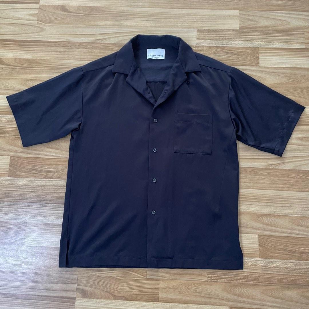 Number Nine x Studious Open Collar S/S Shirt, Men's Fashion, Tops ...