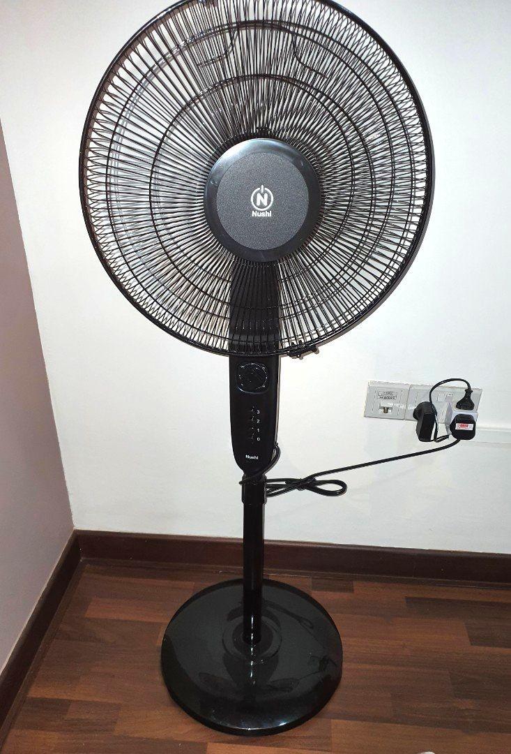 NUSHI 16" Standing Fan 60W (Black), Furniture & Home Living, Lighting ...