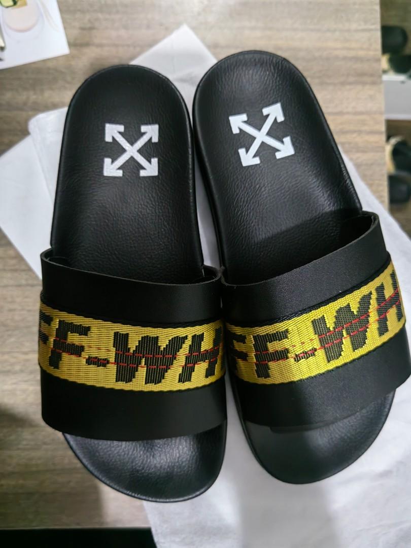 Off White Pool slides, Men's Fashion, Footwear, Slippers & Slides on ...