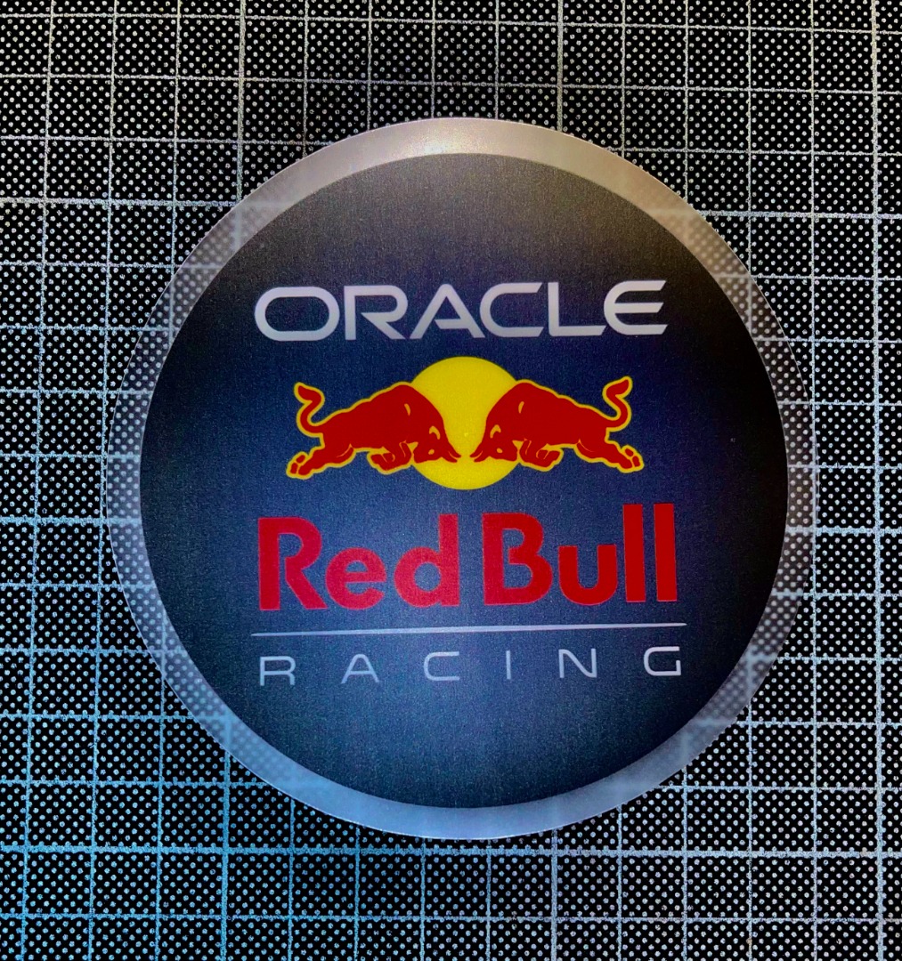 Oracle Red Bull Racing F1 Static Cling Car Decals . 11cm diameter ...