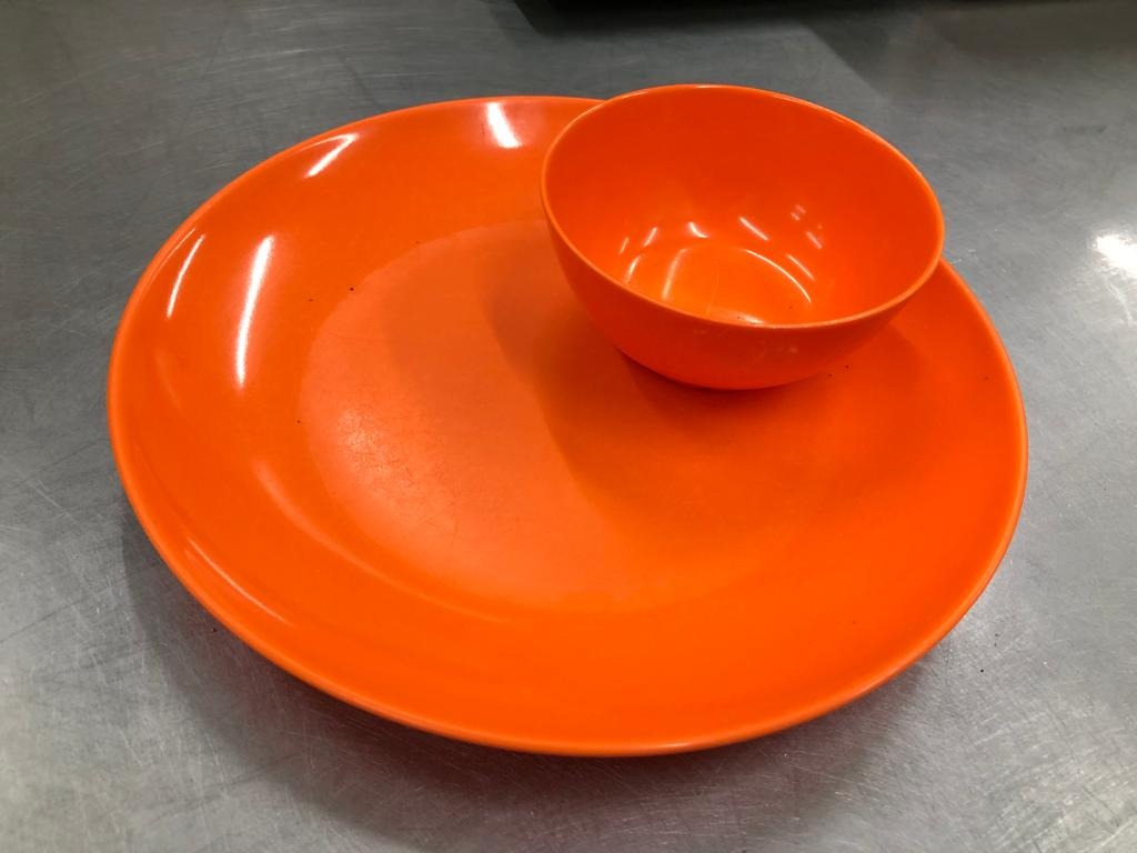 Orange Melamine Plate/Bowl, Furniture & Home Living, Kitchenware ...