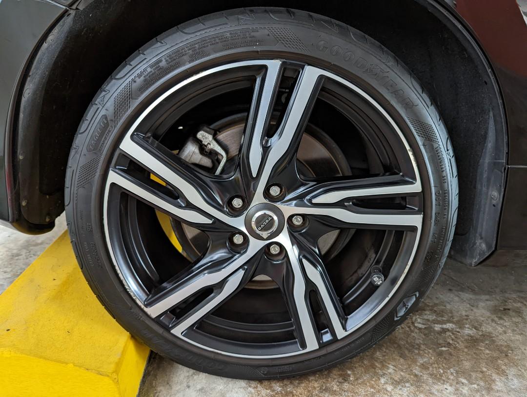 Original Volvo R-design, 18" Rims + Goodyear Tyres, Car Accessories ...