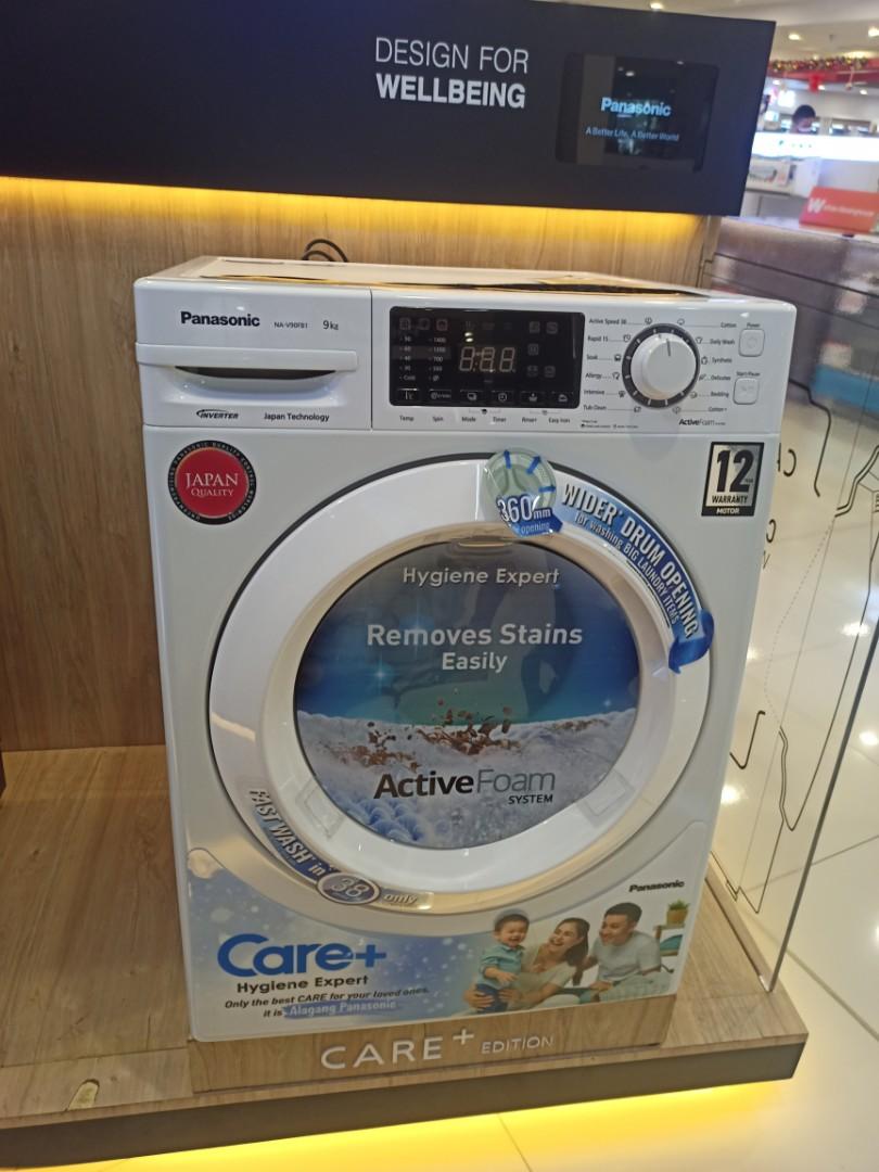 PANASONIC FRONT LOAD WASHER INVERTER 80% DRY, TV & Home Appliances ...