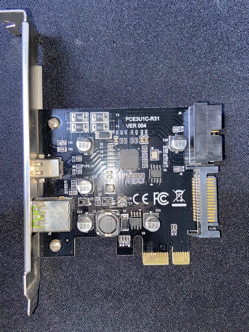 PCI Express to USB3.1 TYPE-C + USB 2.4A Fast Charging + 19PIN Header ...