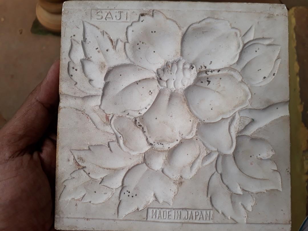 PERANAKAN NONYA EMBOSSING TILE FLOWER VINTAGE COLLECTIBLE, Hobbies ...