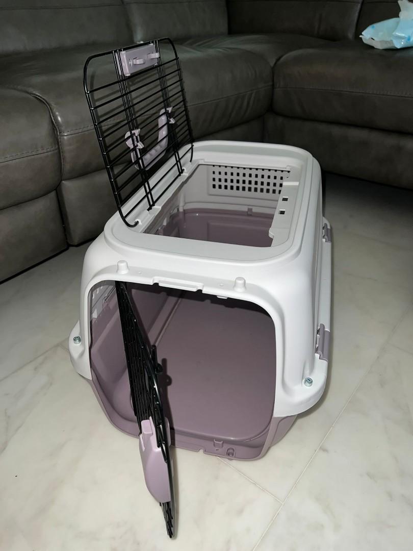 Pet Travel Carrier Dogs Cats Kitten Hard Sided Carrier Crate Cage ...