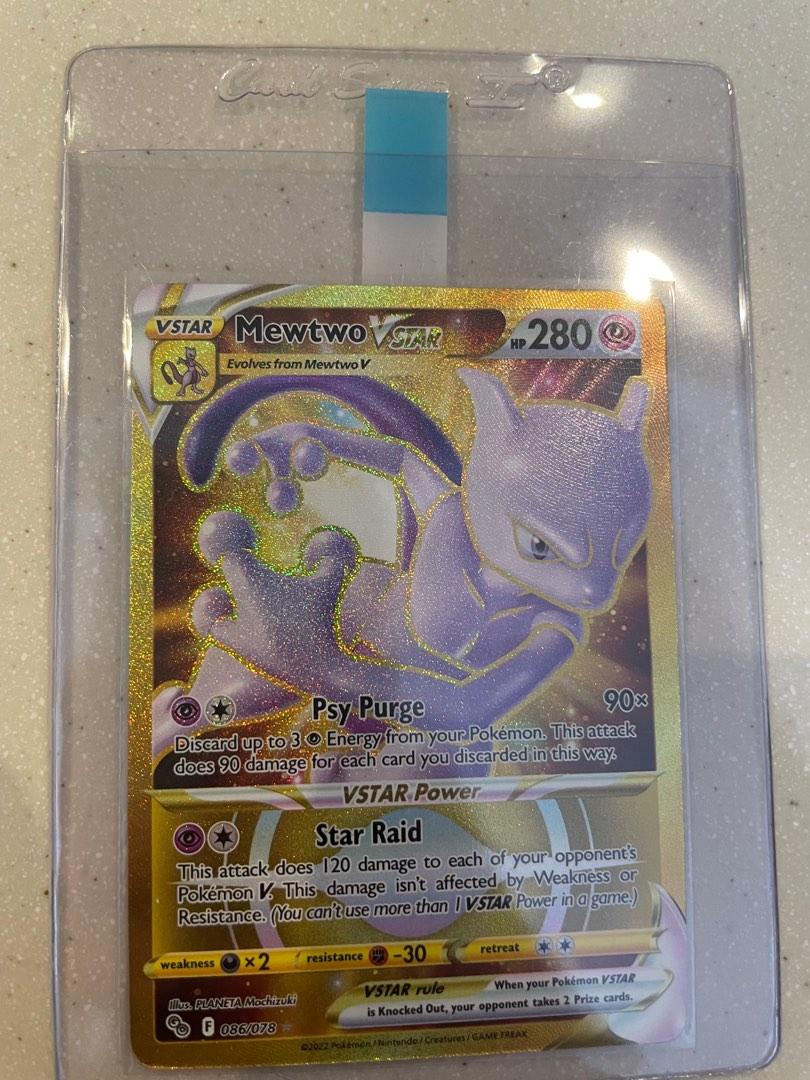 Pokemon PTCG go Mewtwo Vstar Gold Ultra rare secret rare, 興趣及遊戲, 收藏品及 ...