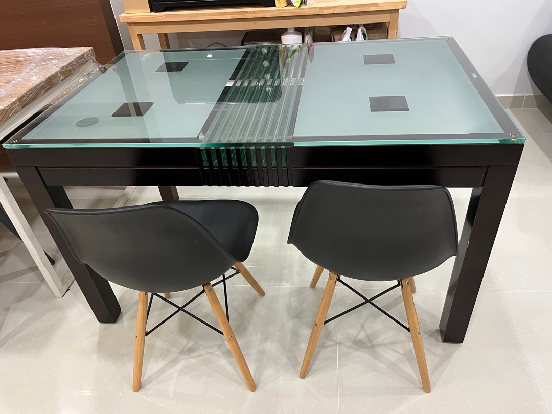 Preloved dining set (bench,chairs and table), Furniture & Home Living ...