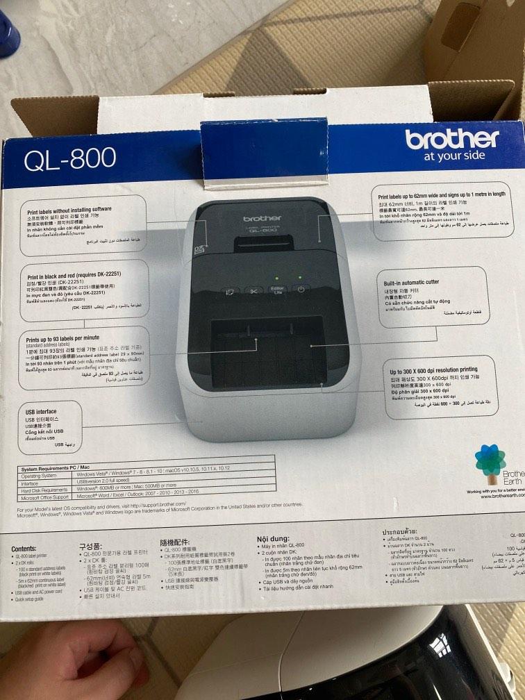 Professional Label Printer Brother QL-800, Computers & Tech, Printers ...