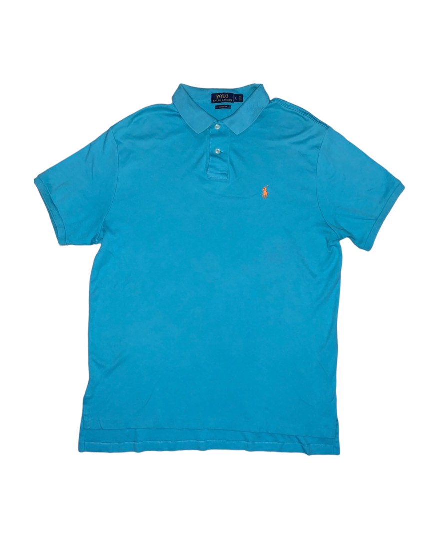 Ralph Lauren Baby Blue Polo Shirt, Men's Fashion, Tops & Sets, Tshirts & Polo Shirts on Carousell