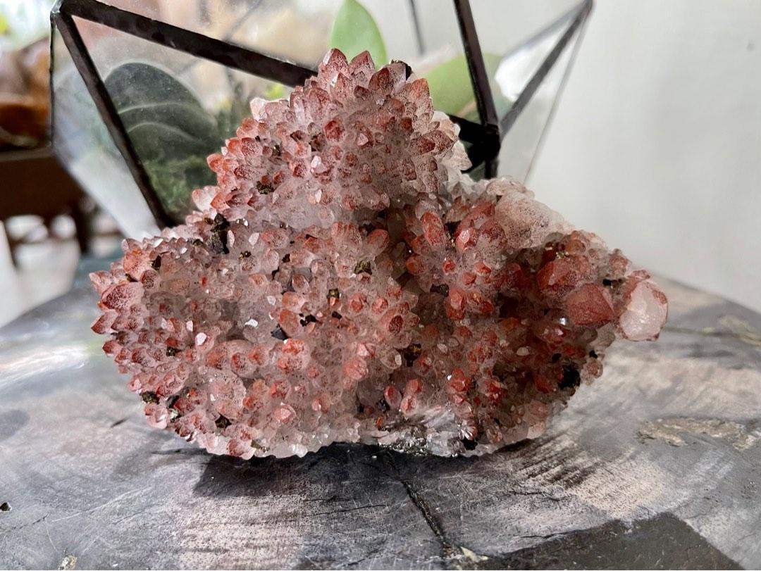 Raw Natural Red Hematite Quartz cluster crystal, Women's Fashion ...