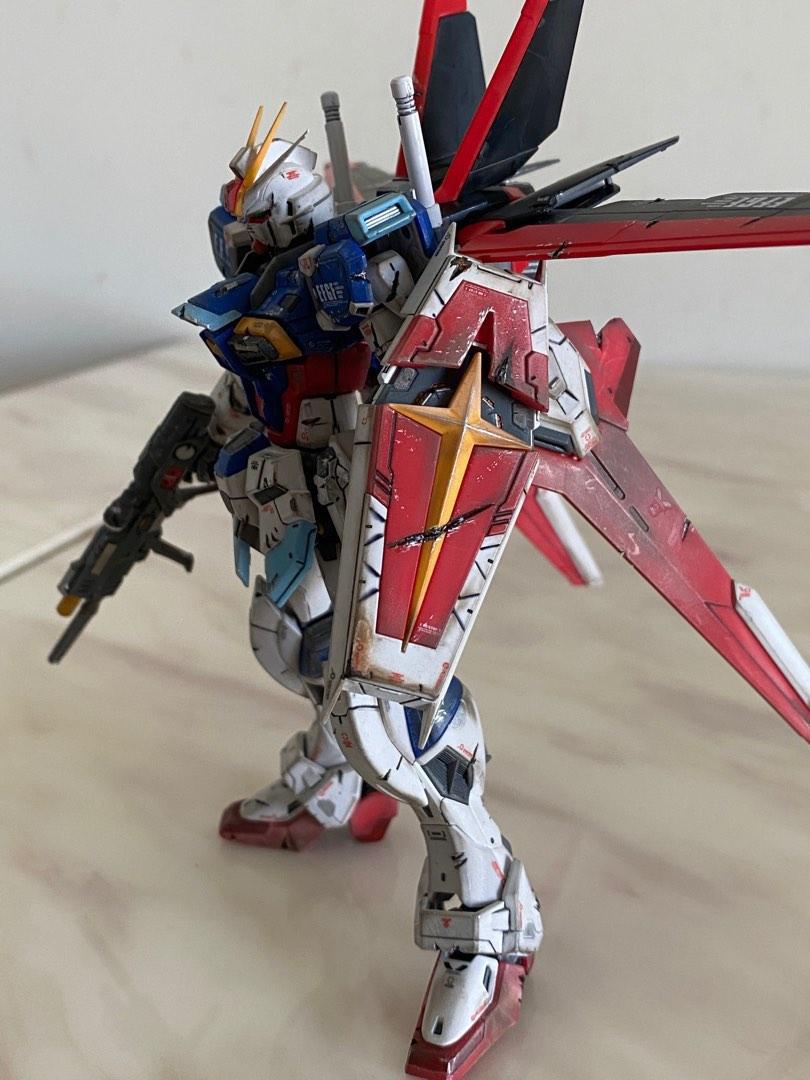RG 脈衝高達 （Impulse forces gundam，上色、戰損、舊化、消光、滲線、蝕刻片）, 興趣及遊戲, 玩具 & 遊戲類 - Carousell