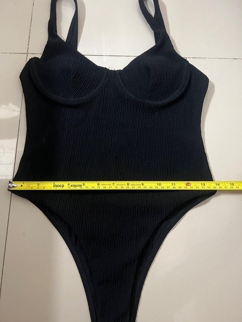 Ribbed One Piece Swimsuit Bikini, Women's Fashion, Swimwear, Bikinis ...
