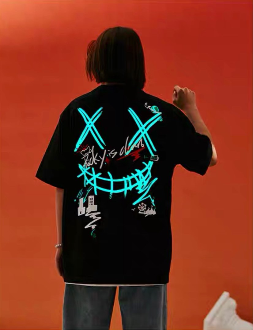 Rick Is Clown RIC Vandal Black (Glow in Dark) [PO], Men's Fashion, Tops ...