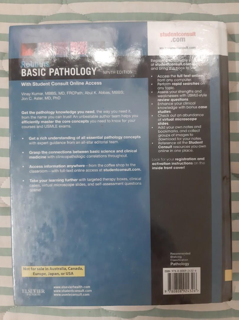 Robbins Basic Pathology, Hobbies & Toys, Books & Magazines, Textbooks ...