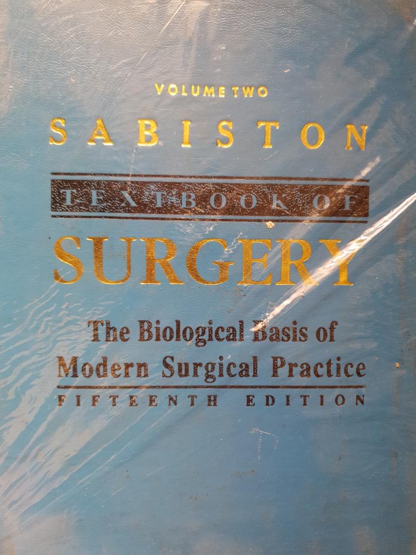 SABISTON TEXTBOOK OF SURGERY FIFTEENTH ED. VOLUME 1 & 2, Hobbies & Toys ...