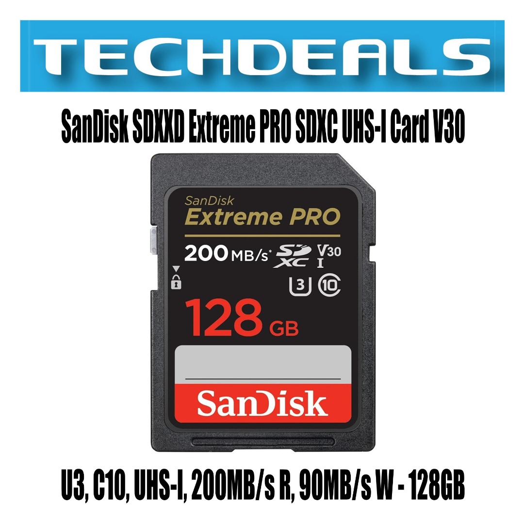 SanDisk SDXXD Extreme PRO SDXC UHS-I Card V30, U3, C10, UHS-I- 128GB | 256GB, Mobile Phones ...
