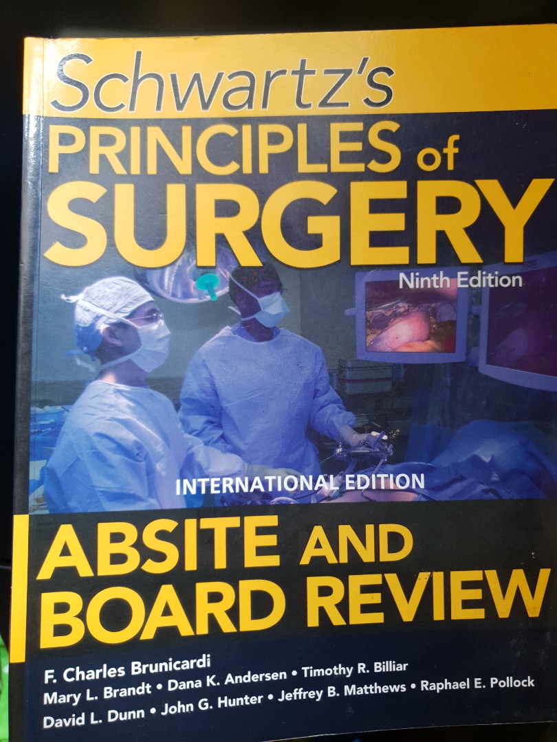 SCHWARTZ PRINCIPLES OF SURGERY absite and board review 9th ed (ORIGINAL ...