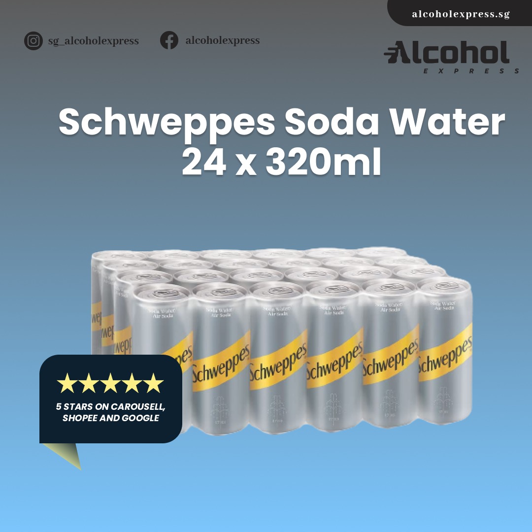Schweppes Soda / Tonic Water 24 x 320ml, Food & Drinks, Beverages on Carousell