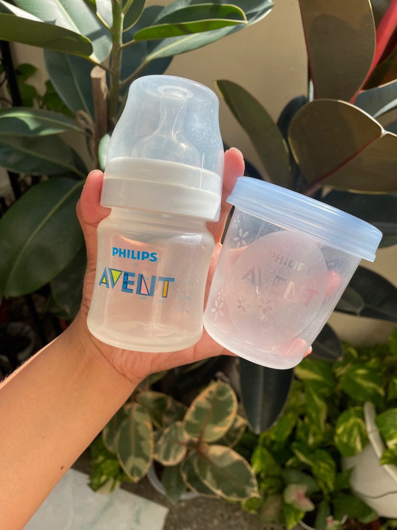 Set of Philips Avent Bottle & Storage Cup, Babies & Kids, Nursing ...