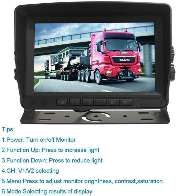 SM-RACK [SM-M] 12V-24V 4Pin Car Backup Camera System for RV Bus Trailer ...