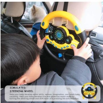 Stimulation Steering Wheel Car Electronic Toy Kids Turning Toy with ...