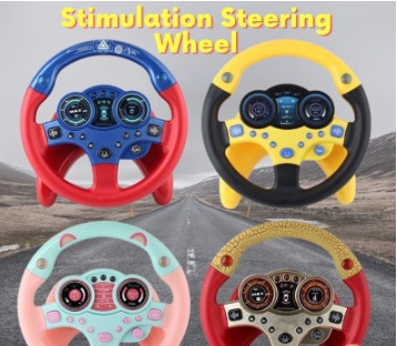 Stimulation Steering Wheel Car Electronic Toy Kids Turning Toy with ...