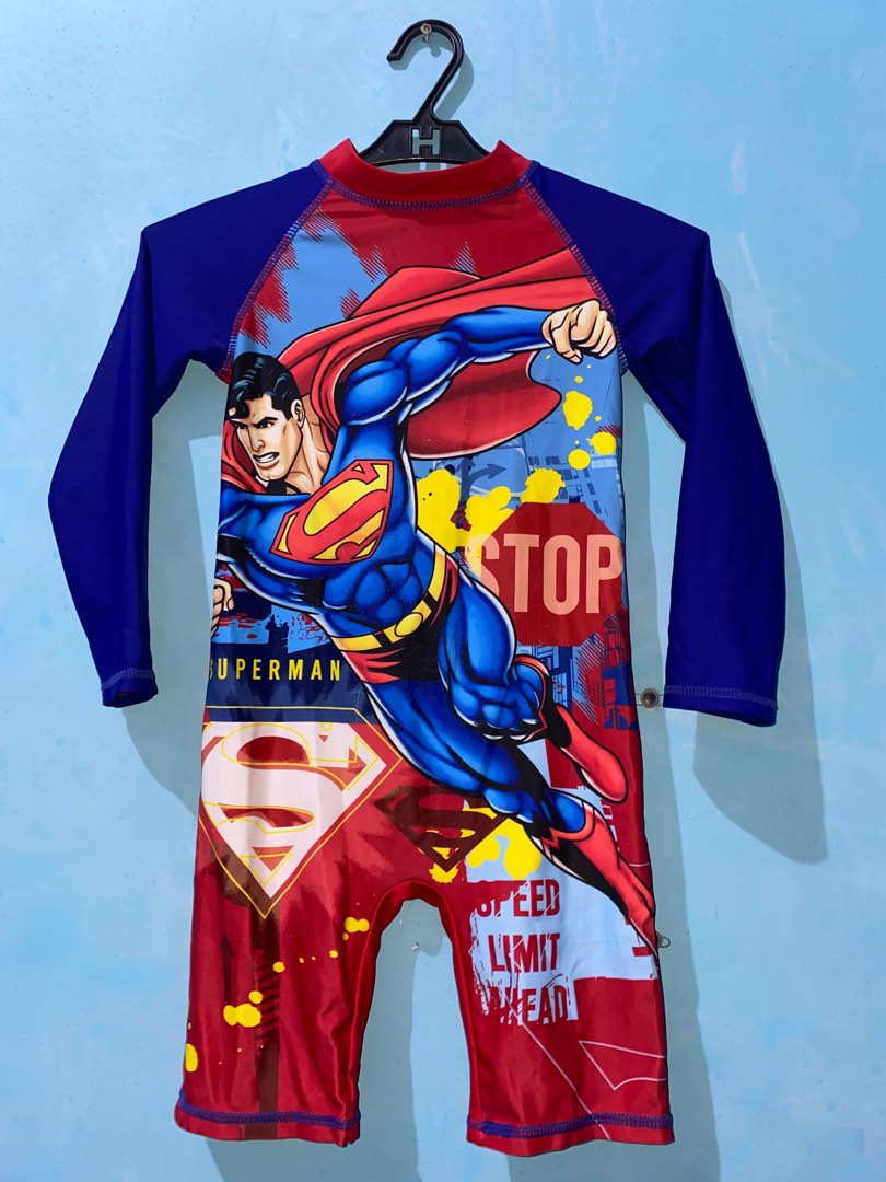 Superman rash guard for kids, Babies & Kids, Babies & Kids Fashion on ...