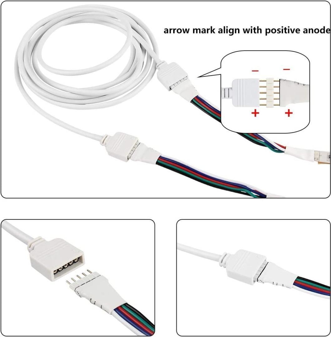 SUPERNIGHT RGBW LED Strip Light 5 Pin Connector for 10 mm Wide 5050 and ...