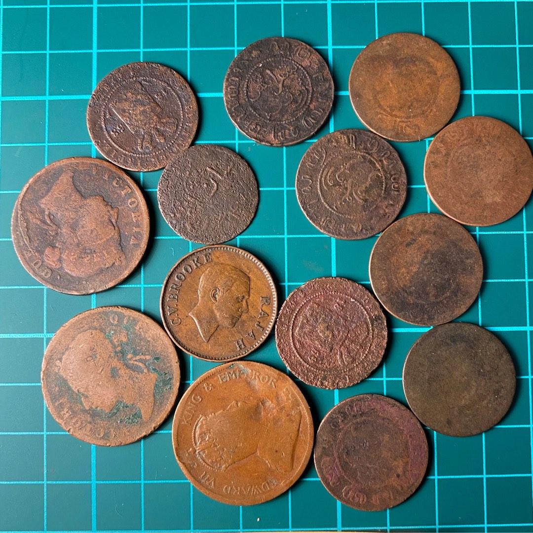 100+ Years Ancient Coins Lot Syiling antik lama antique coins Tanah ...