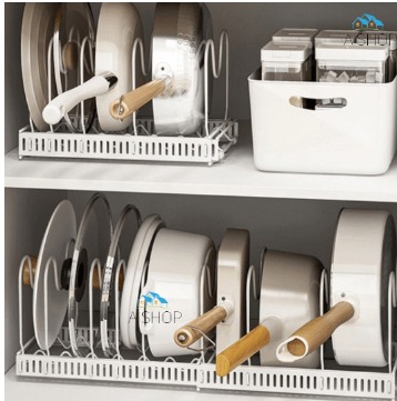 Telescopic kitchen layered storage rack cabinet sink dish condiment ...