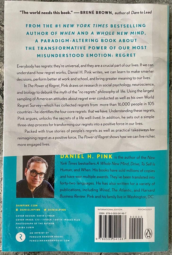 The Power of Regret by Daniel Pink, Hobbies & Toys, Books & Magazines ...