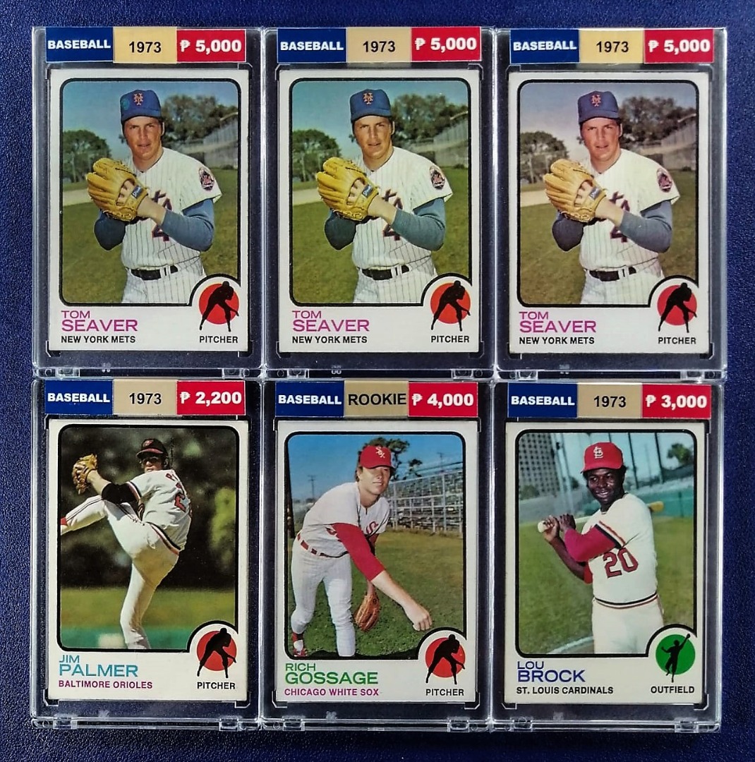 Tom Seaver, Jim Palmer, Rich Gossage, Lou Brock Vintage MLB Cards with ...