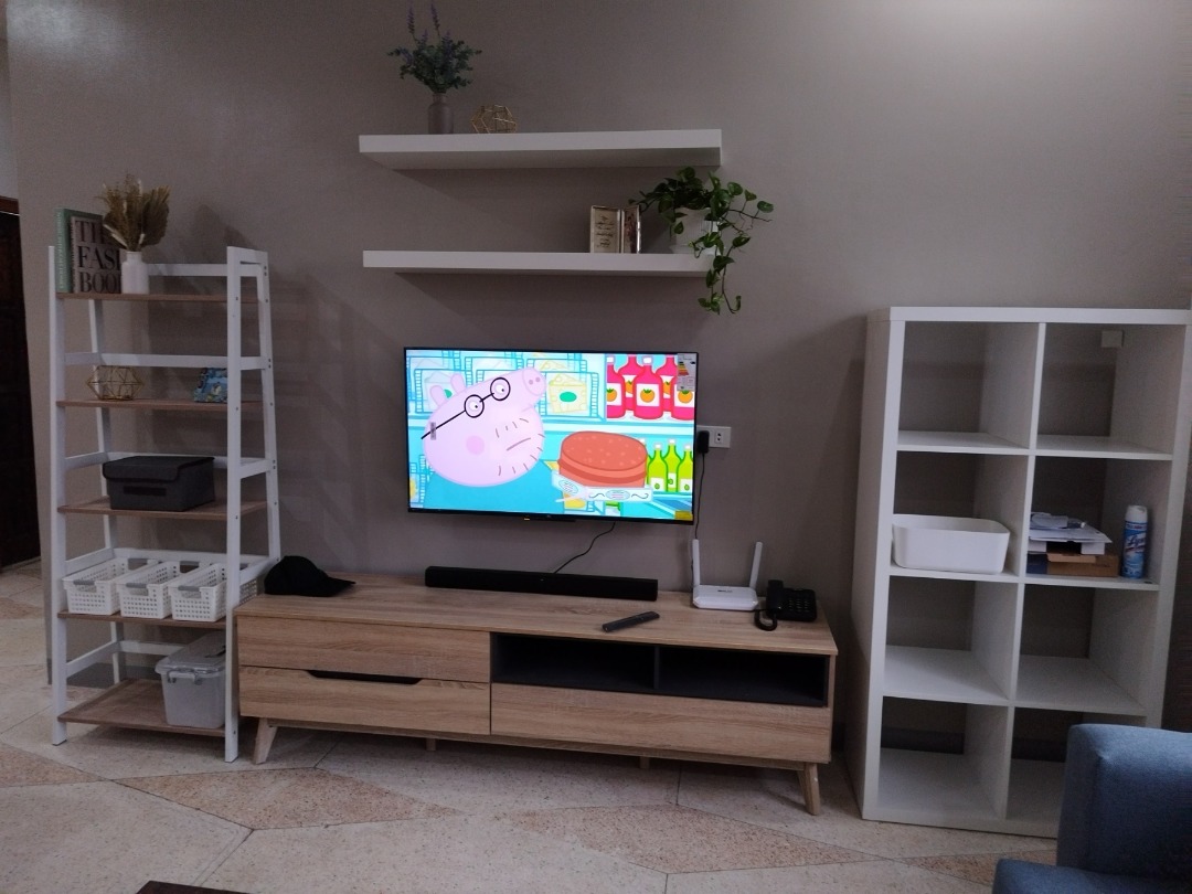 TV Rack TV Console, Large TV Rack Set (White Oak TV Rack Set) High ...