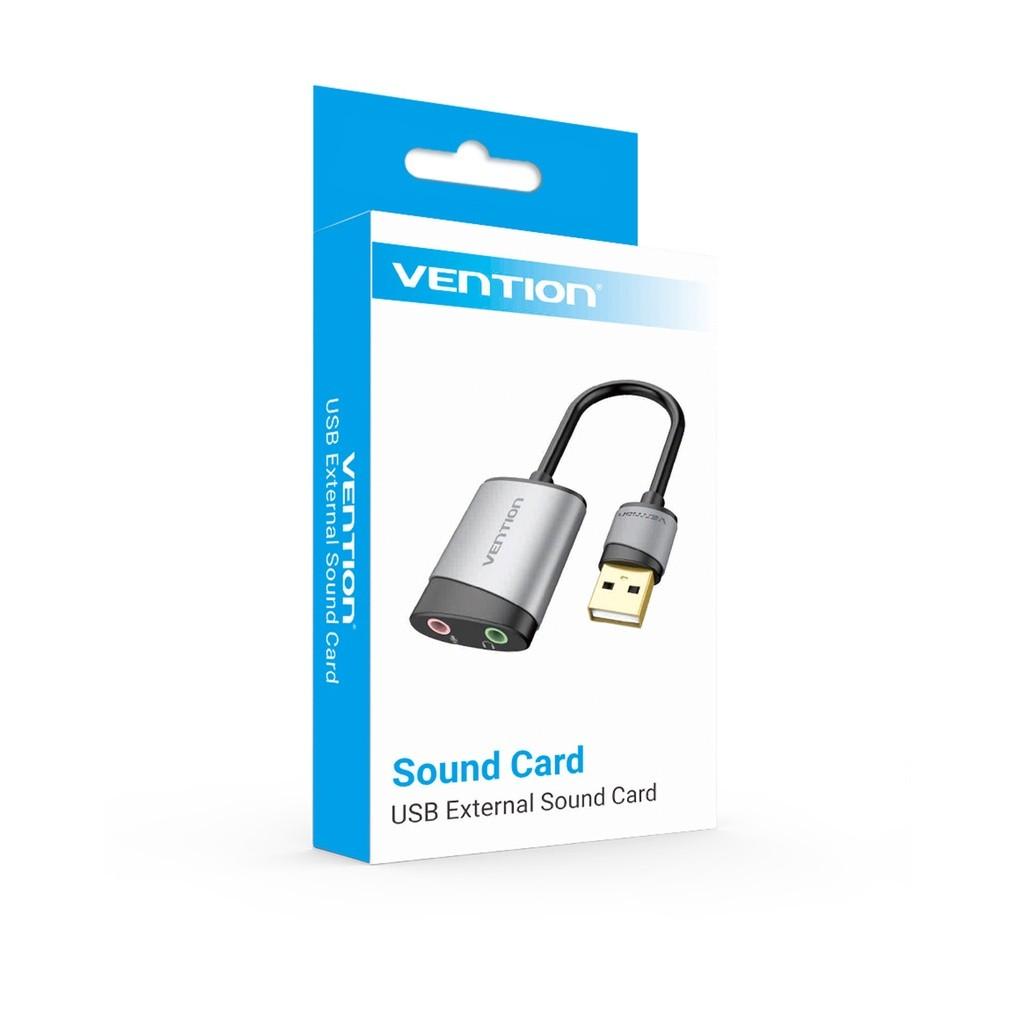 Vention USB External Sound Card to 3.5mm Audio Adapter Split, Computers ...
