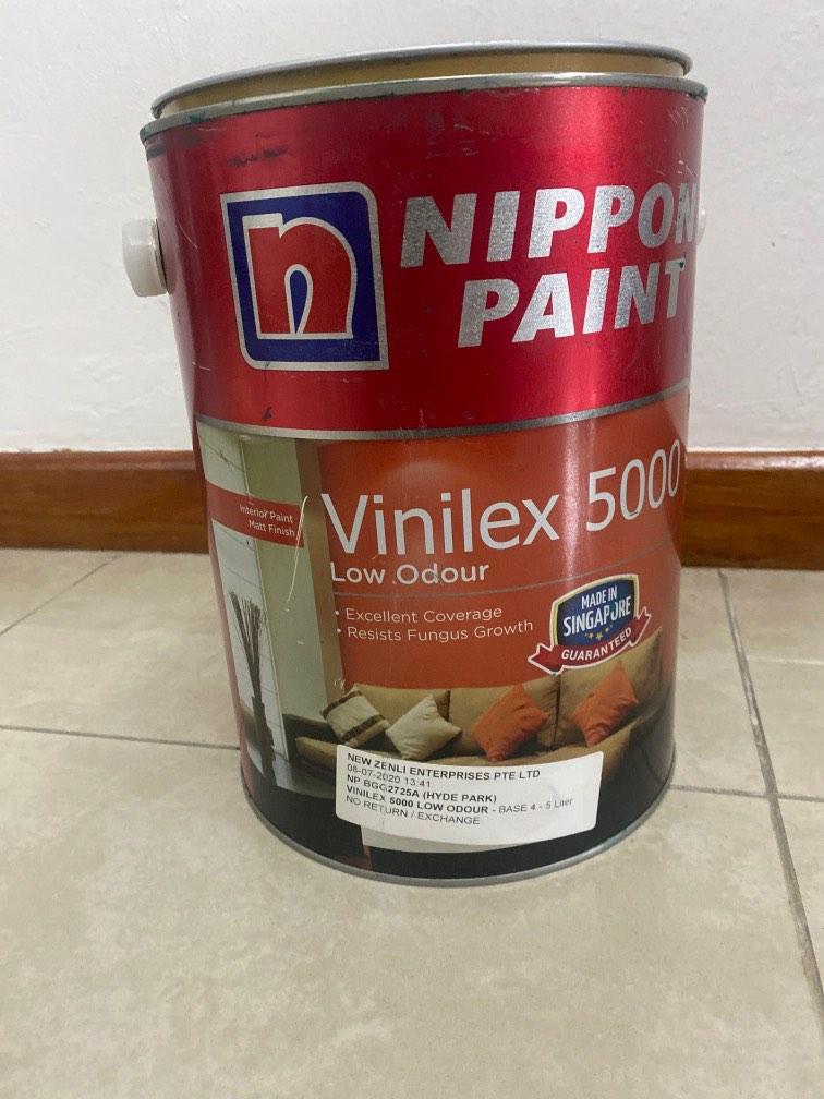 Vinilex 5000 Hyde park 2725A green Nippon paint interior feature wall ...