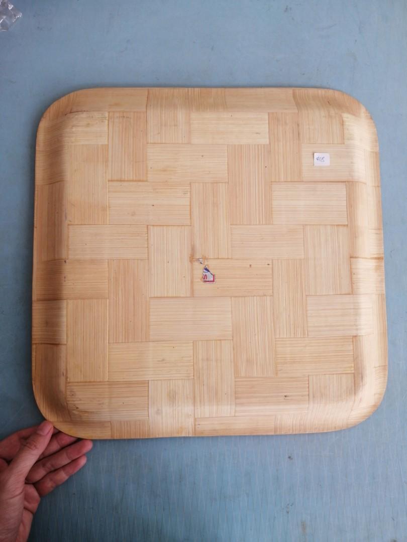 Vintage Bamboo Tray Floral Design 1970s, Furniture & Home Living ...
