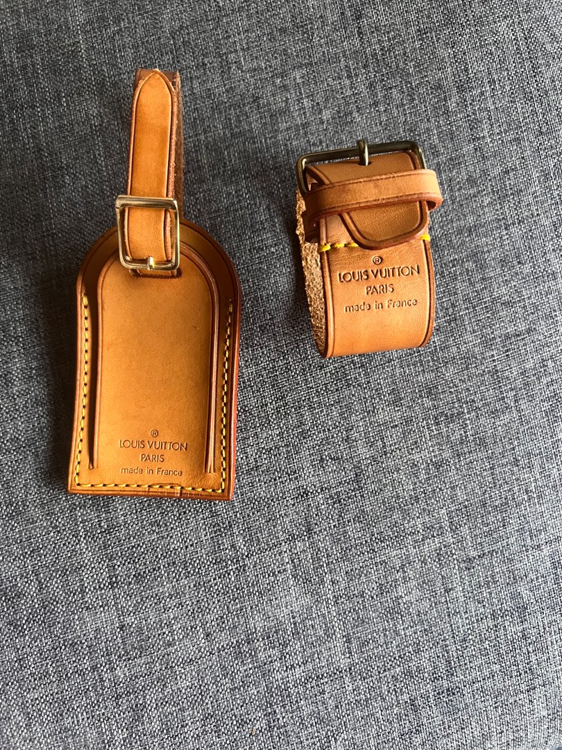 Vintage LV luggage Tag with Poignet, Luxury, Accessories on Carousell