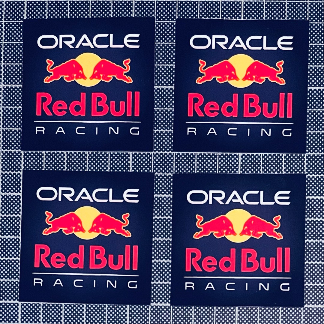 Waterproof Stickers - ORACLE Red Bull Racing . Abt 6 x 6 cm . Free ...