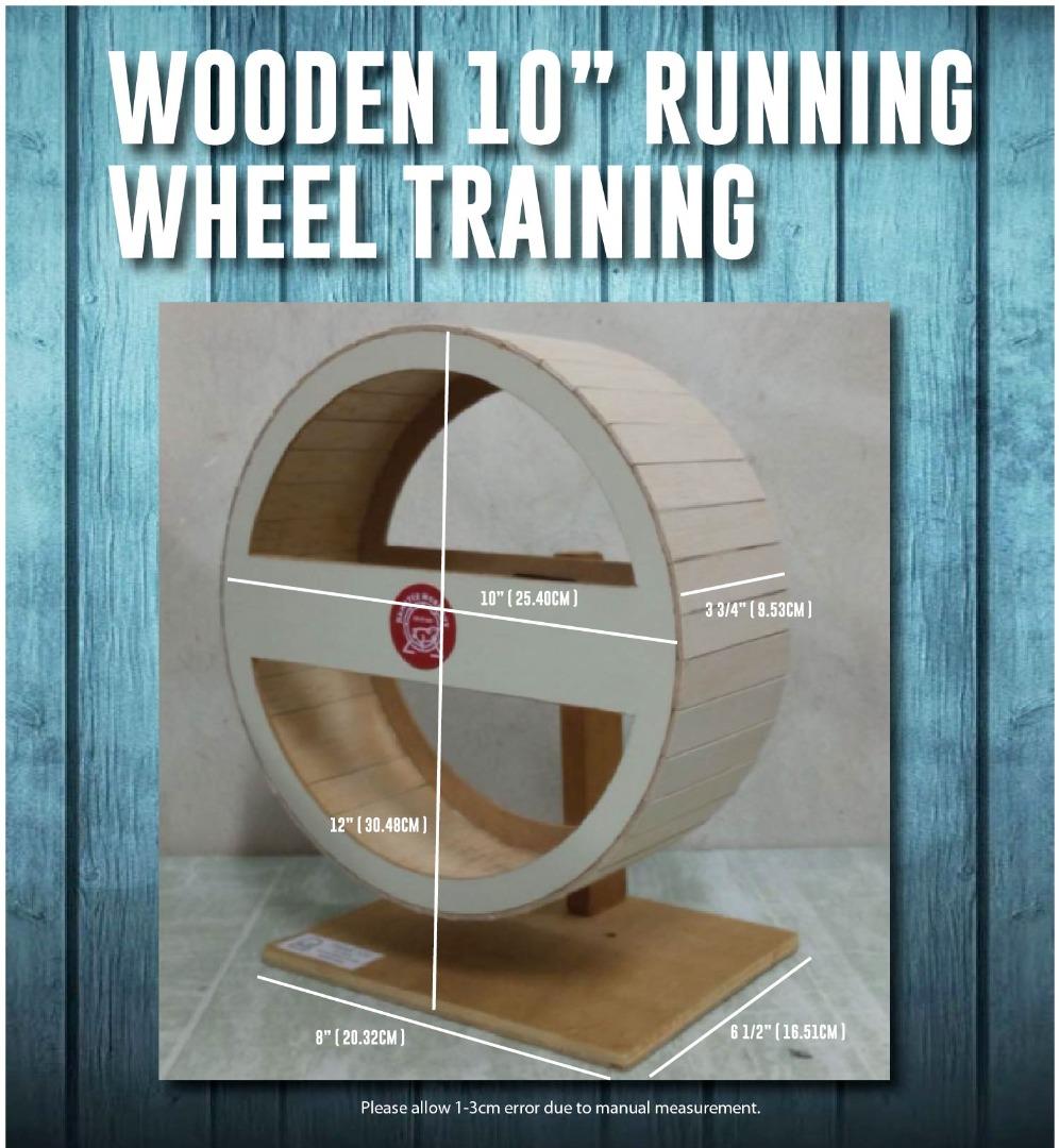 WOODEN 10" RUNNING WHEEL TRAINING, Pet Supplies, Homes & Other Pet ...