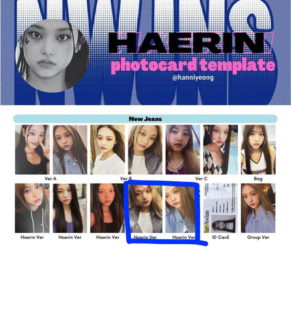 WTS newjeans haerin blue book pcs, Hobbies & Toys, Memorabilia ...
